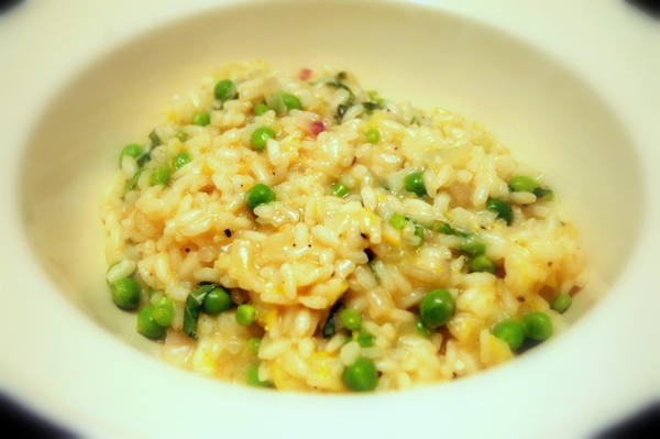 Sweet Pea Risotto with Lemon and Mint - Chloe Polemis